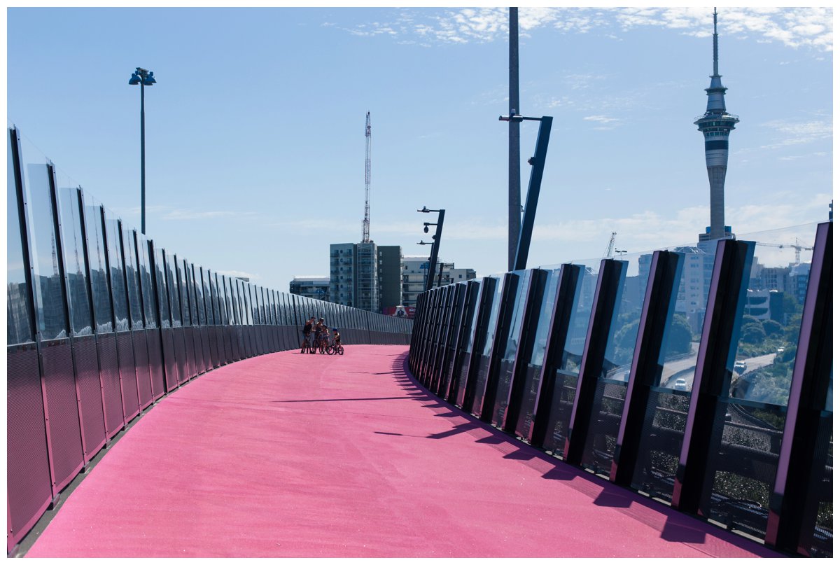 Exploring Auckland's new pink cycle lane – Getting Lost
